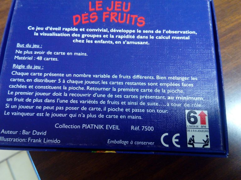 le jeu des fruits pour compter - Apprendre, réviser, mémoriser