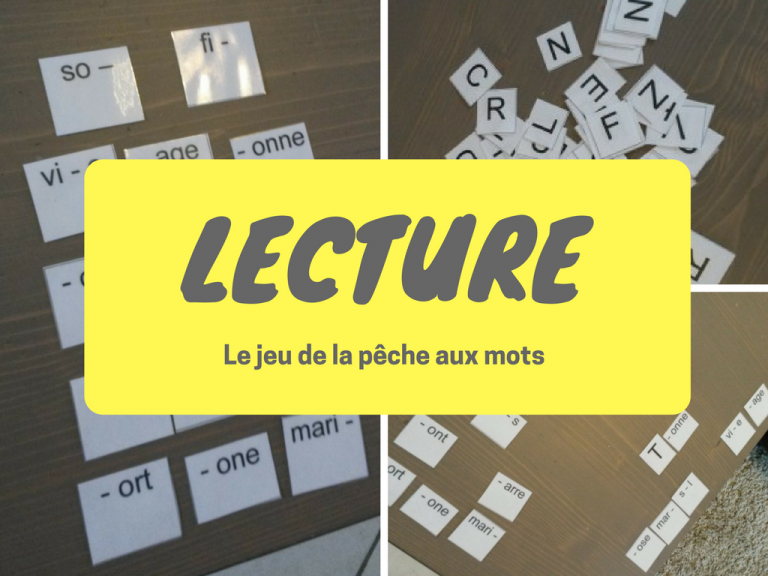 LECTURE : le jeu de la pêche aux mots (pour les lecteurs débutants)
