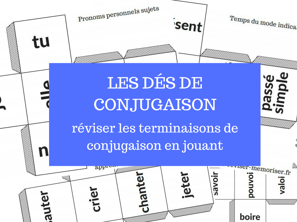 Les dés de conjugaison jeu apprendre conjugaison - Apprendre, réviser ...