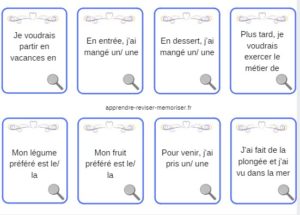 Un jeu de vocabulaire sous forme de cartes pour enrichir le vocabulaire ...