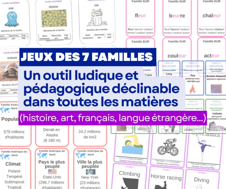 Jeux de 7 familles : un outil ludique et pédagogique (français, géo ...