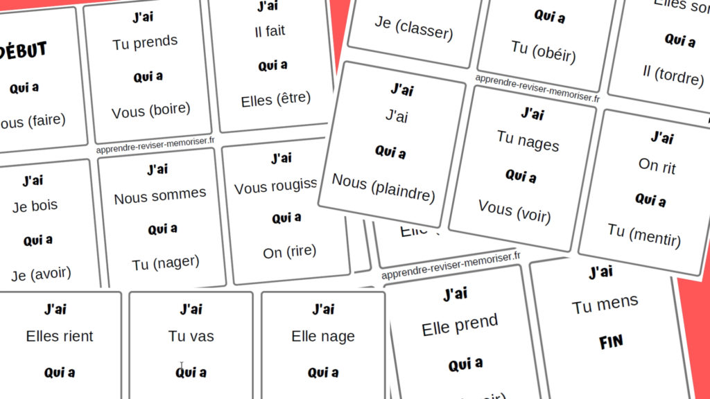 Un jeu pour réviser la conjugaison des verbes au présent (J'ai, Qui a)
