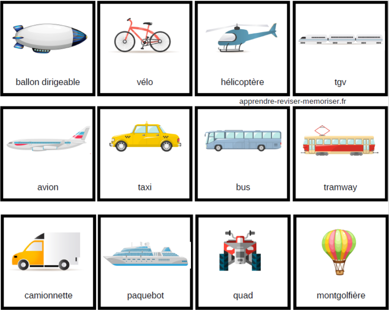 cartes vocabulaire français - Apprendre, réviser, mémoriser