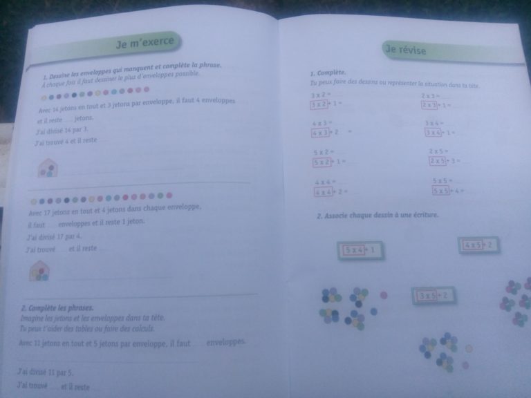 Un cahier adapté aux enfants dys pour construire le sens de la division