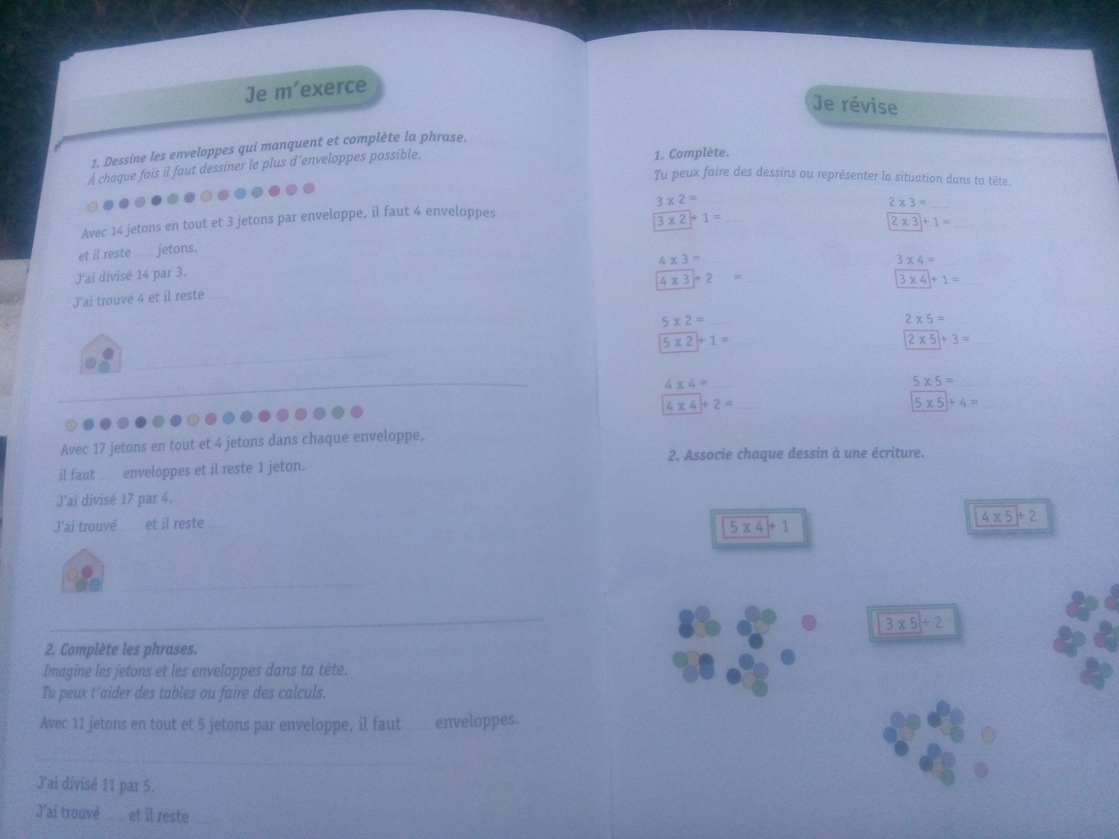 Un cahier adapté aux enfants dys pour construire le sens de la division