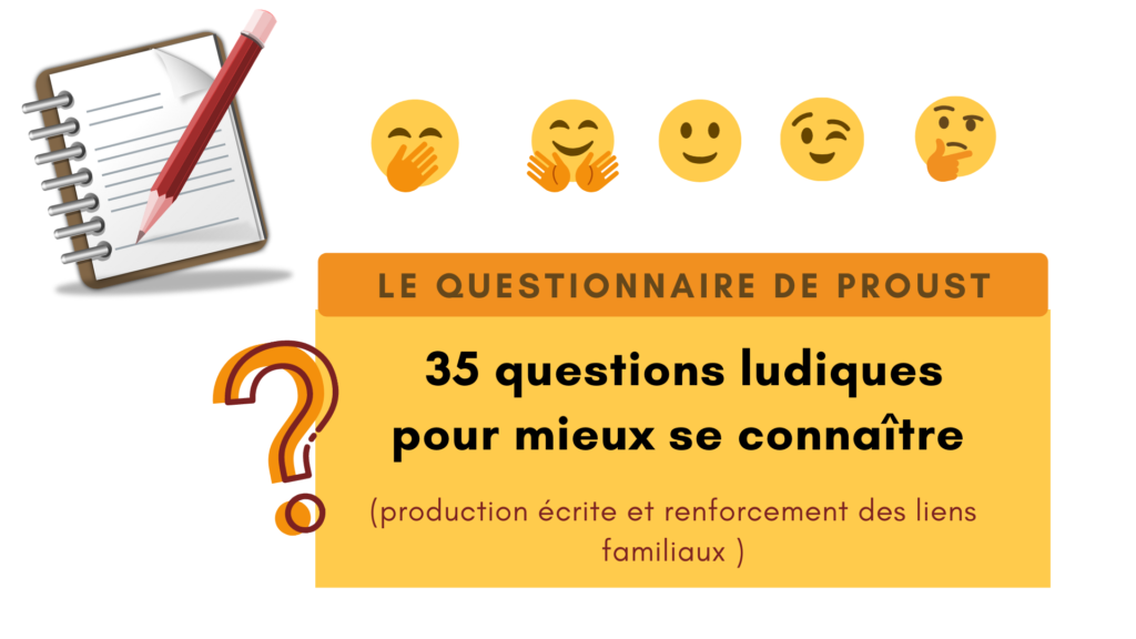 Le questionnaire de Proust : 35 questions ludiques pour se connaître