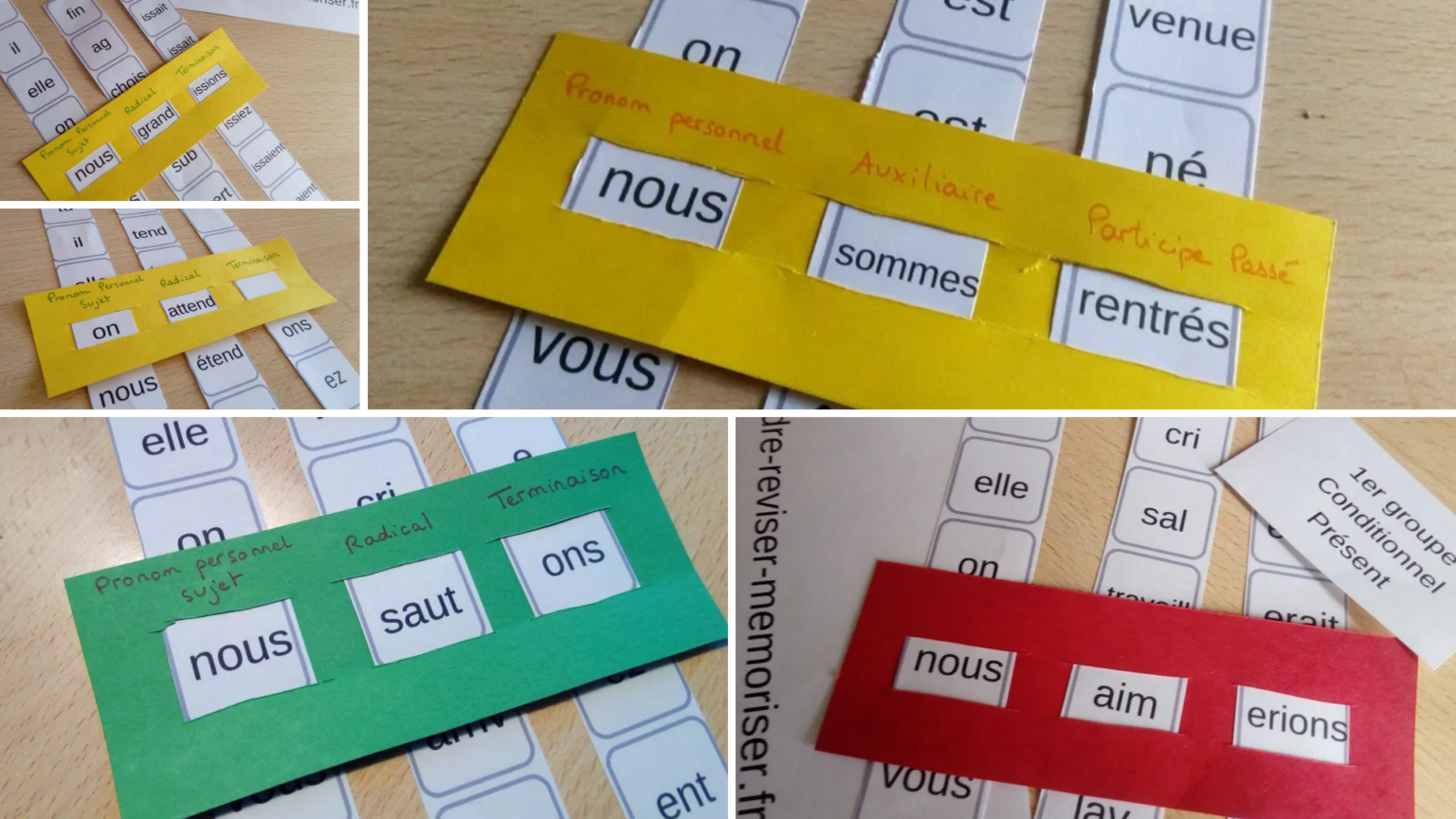 5 générateurs de conjugaison (temps de l'indicatif et conditionnel)