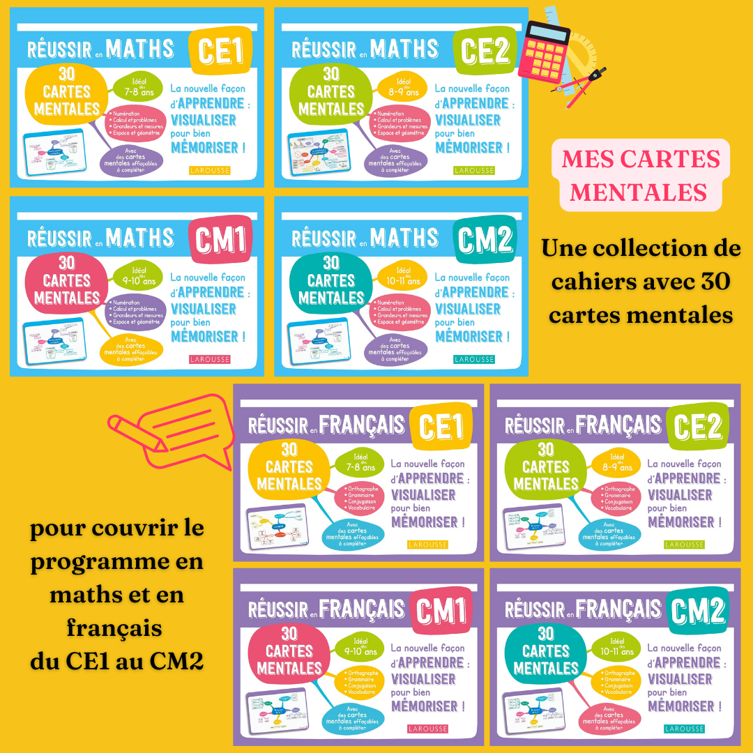 Mes cartes mentales Une collection de cahiers avec 30 cartes mentales ...