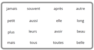 Jeu de lecture des mots outils (fluidité et rapidité de lecture)