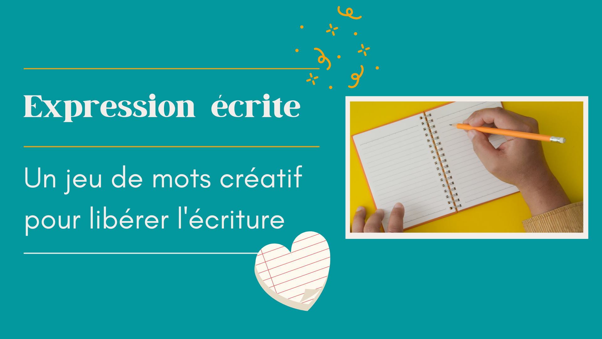 Expression écrite : un jeu de mots créatif pour libérer l'écriture ...