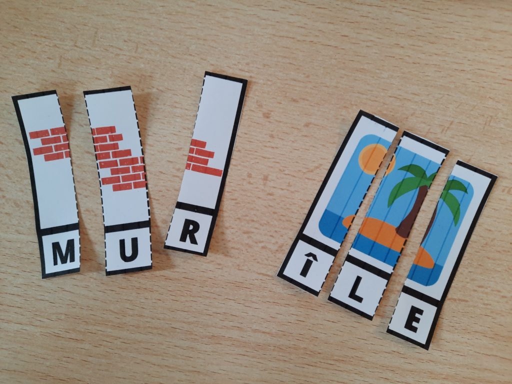 16 cartes de lecture avec des mots simples de 3 lettres