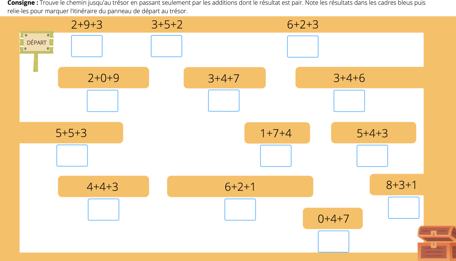labyrinthes des additions à 3 chiffres - Apprendre, réviser, mémoriser