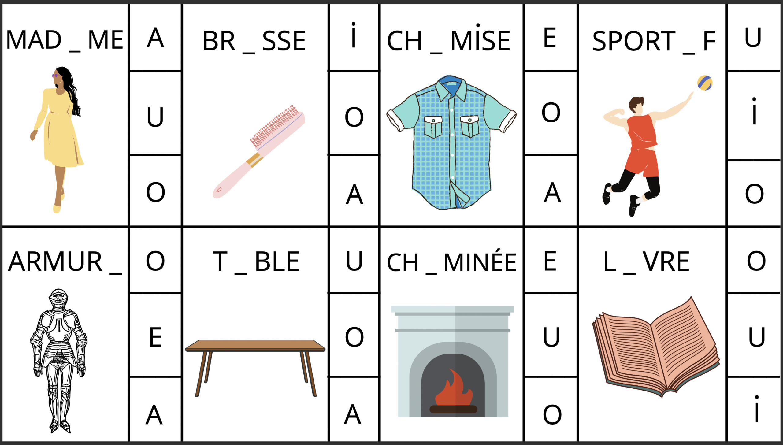 S'entraîner à lire et écrire des mots : 24 cartes de lecture pour le CP