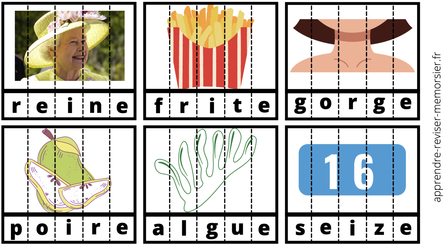 18 cartes de lecture CE1 avec des mots de 5 lettres