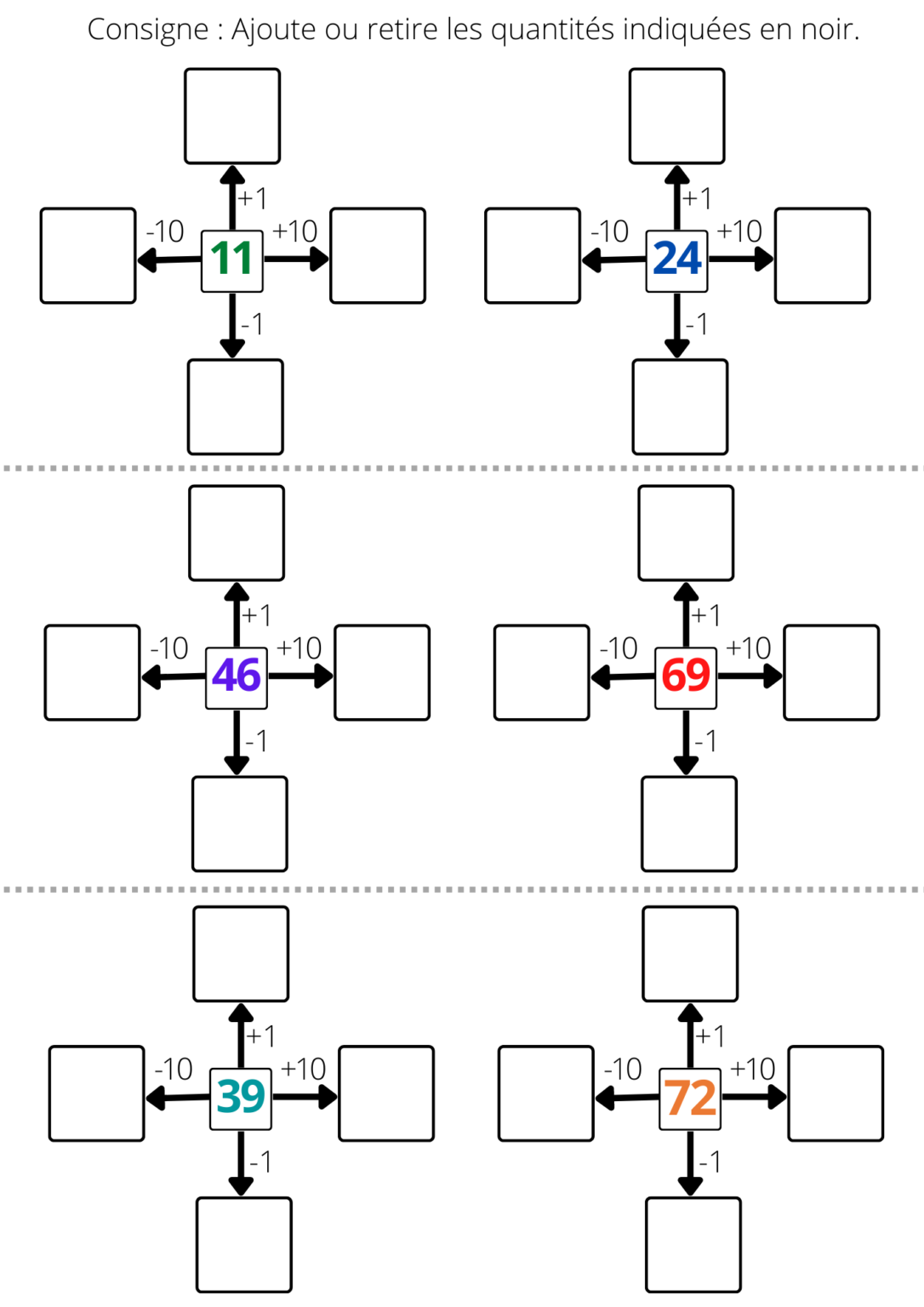 4 exercices de calcul mental pour le CP et pour le CE1