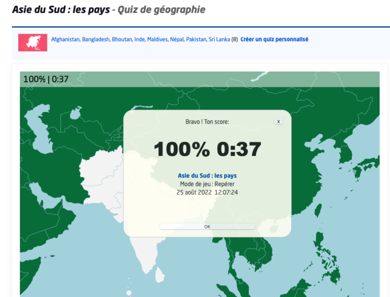 Quiz et jeux gratuits en ligne pour réviser des notions de géographie