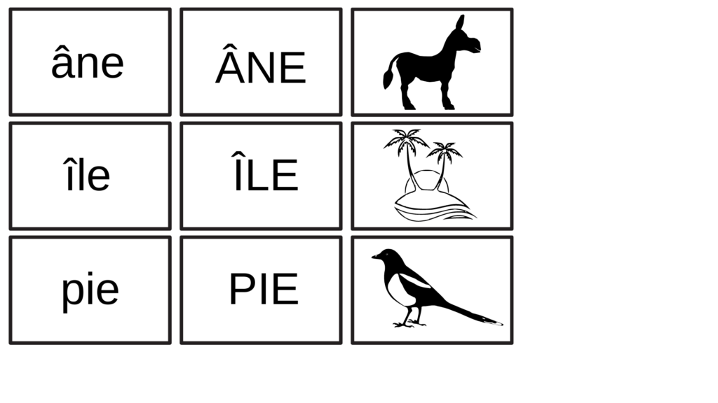 cartes de lecture mots simples - Apprendre, réviser, mémoriser