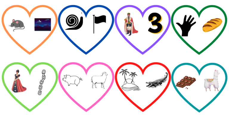 Jeu de rimes (24 cartes pour travailler la phonologie en maternelle)