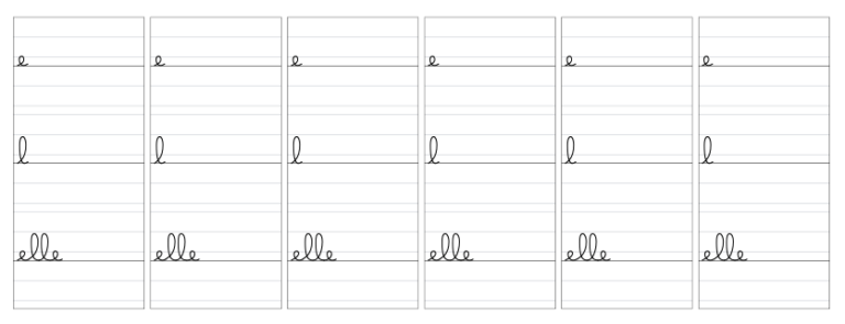 Générateur de modèles d'écriture pour les cahiers d'écriture