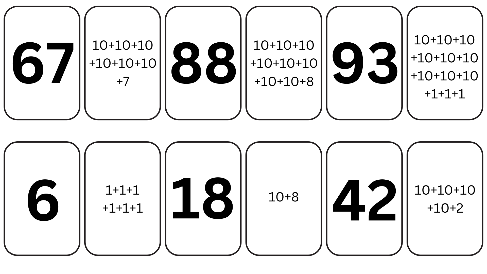 Le Mistigri des nombres : un jeu pour travailler la décomposition additive