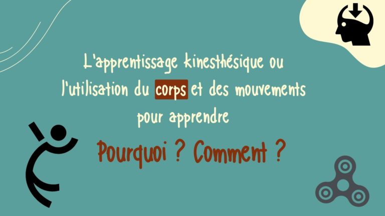 L'apprentissage kinesthésique est l'utilisation du corps pour apprendre.