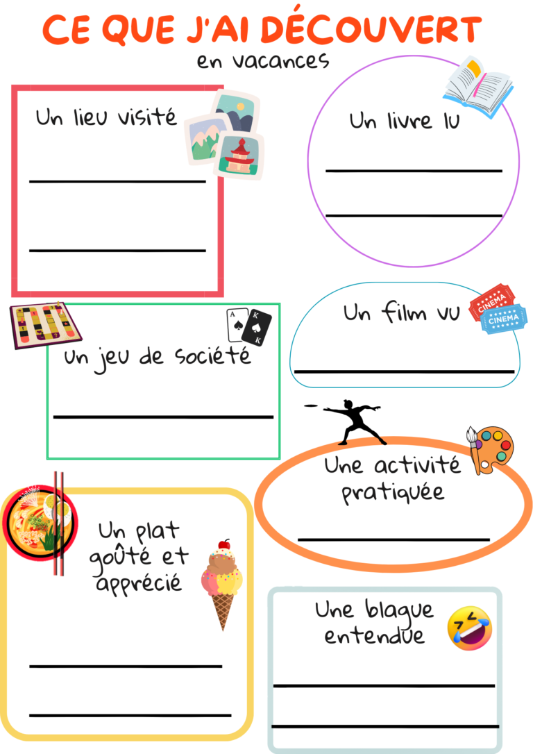 Journal souvenir des vacances : écrire, dessiner, partager