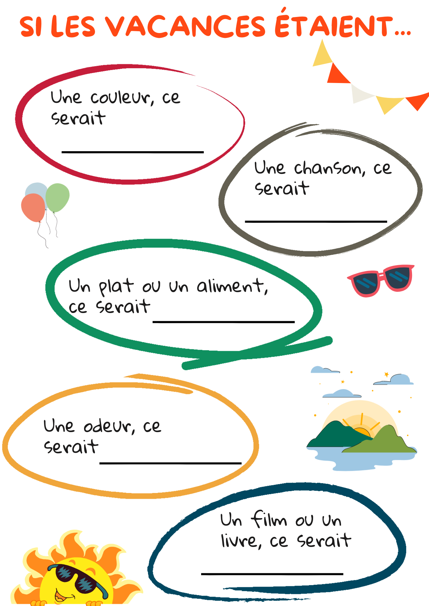 Journal souvenir des vacances : écrire, dessiner, partager