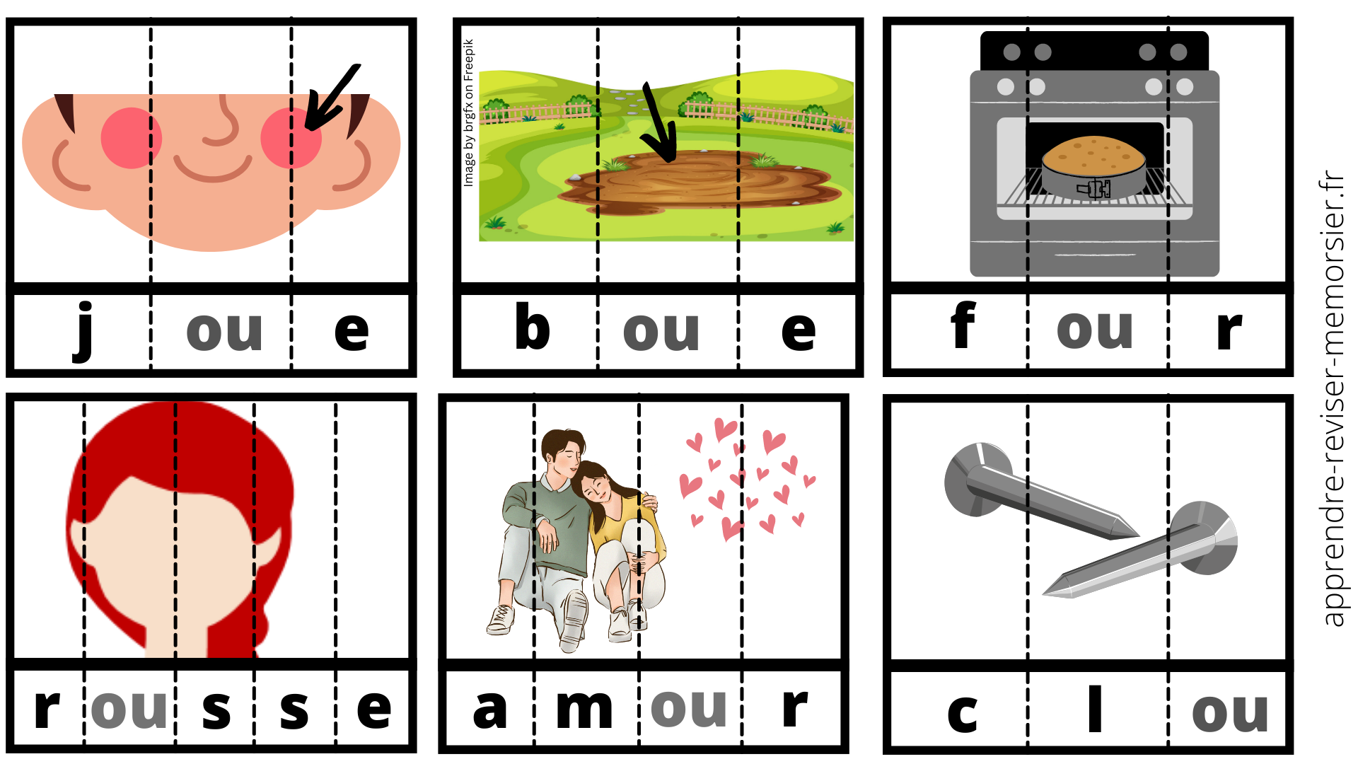 carte lecture mots graphemes complexes - Apprendre, réviser, mémoriser