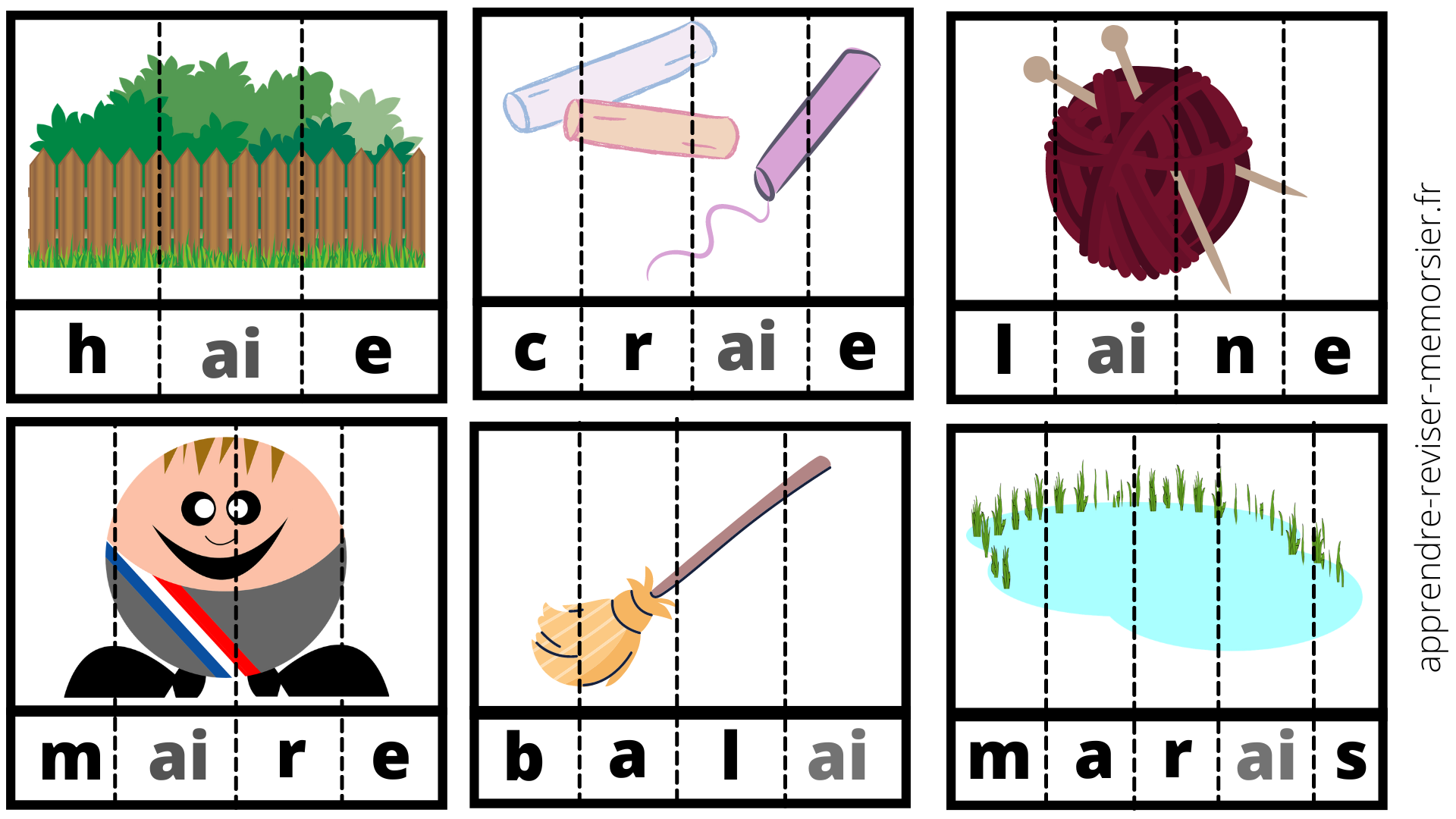24 cartes de lecture de digramme (mots simples pour le CP/CE1)