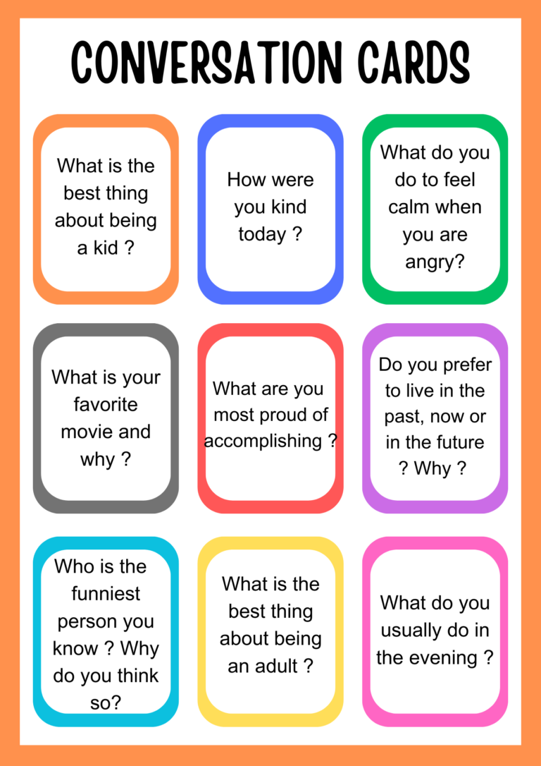 Conversation cards : 18 cartes de conversation en anglais (niveau collège)