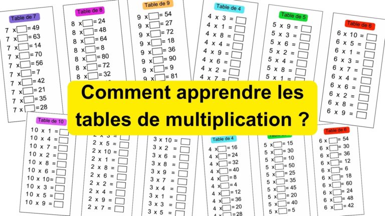 Comment apprendre les tables de multiplication à l'école