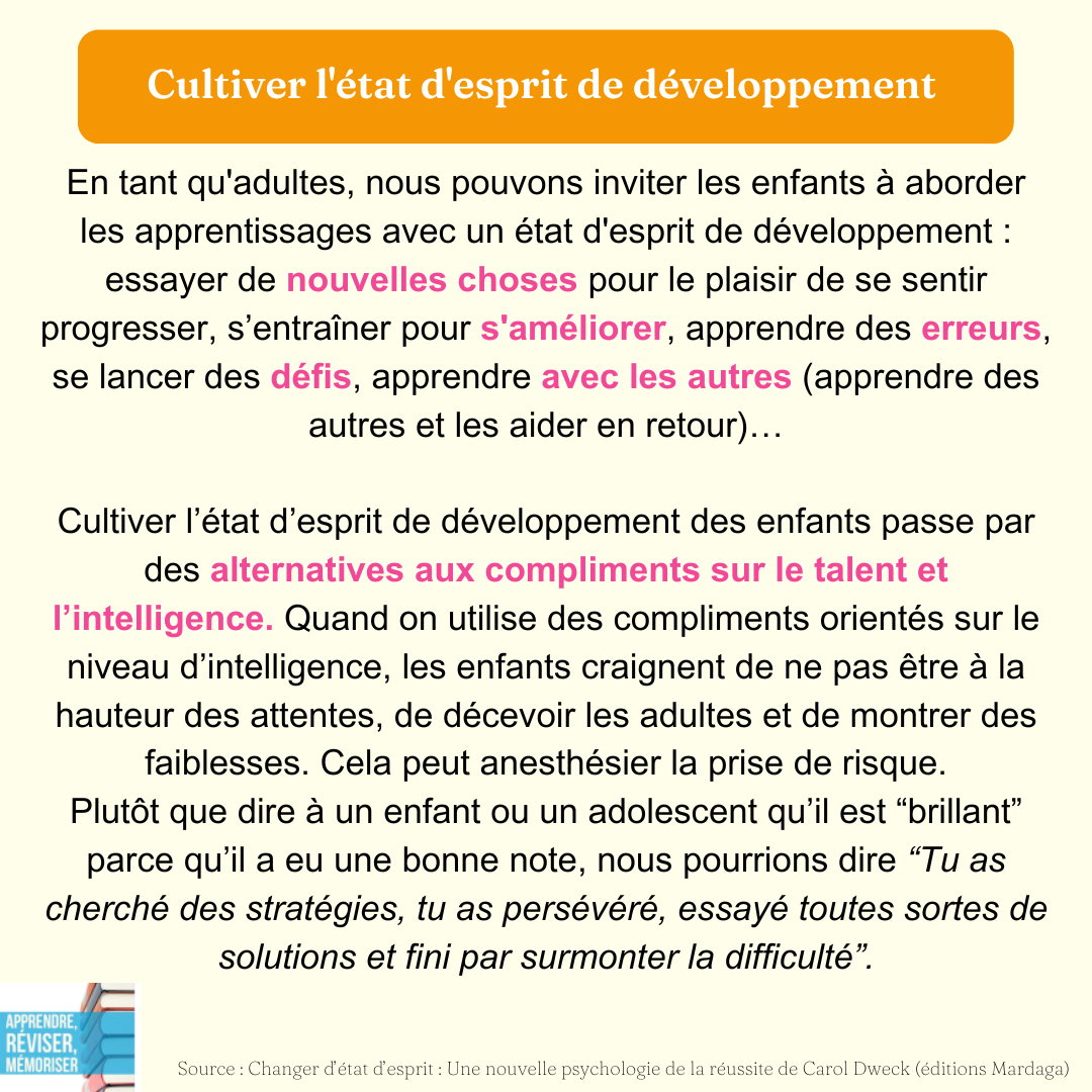 Comment cultiver l'état d'esprit de développement (Carol Dweck)