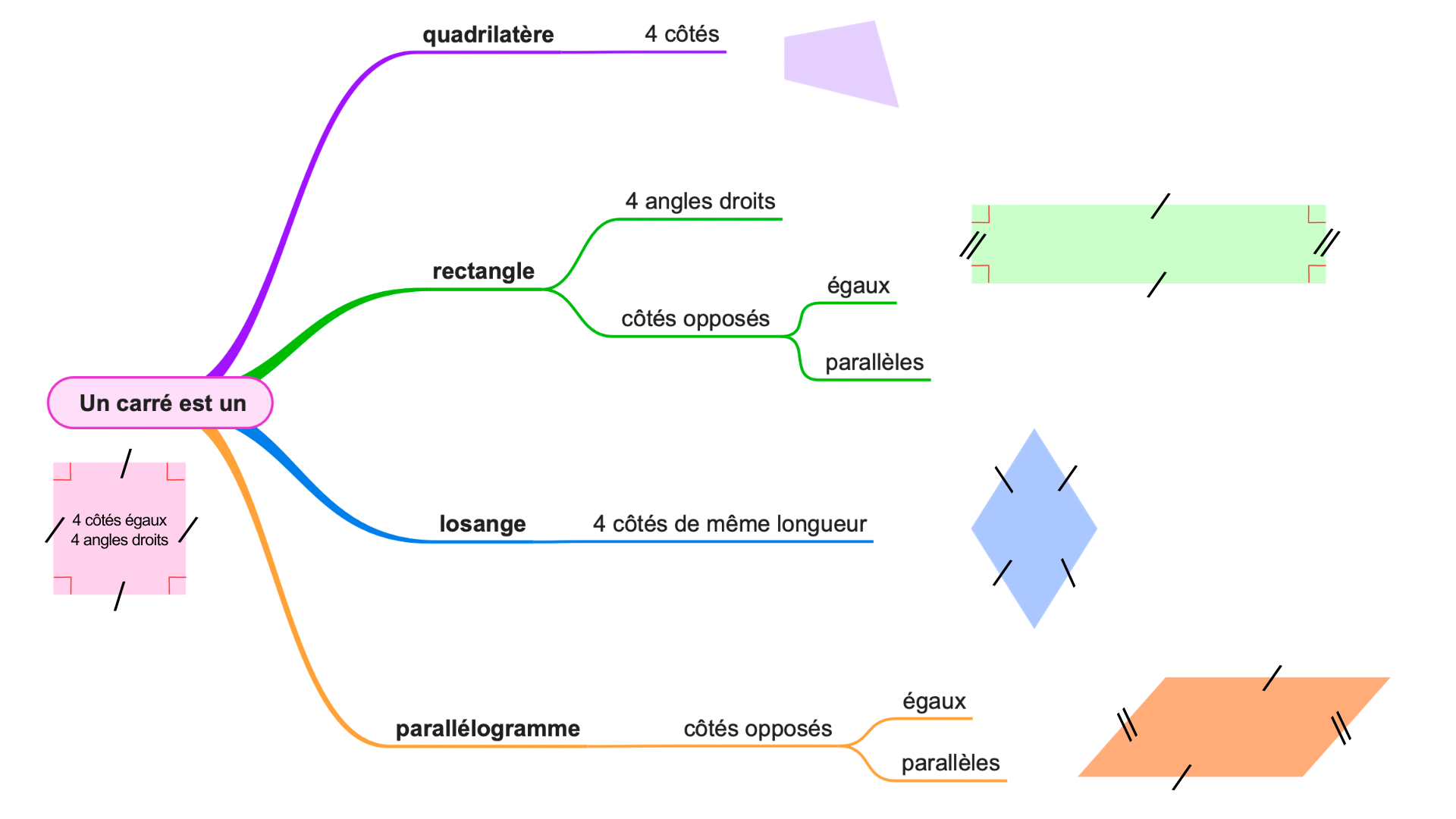 Carte mentale du carré (géométrie)