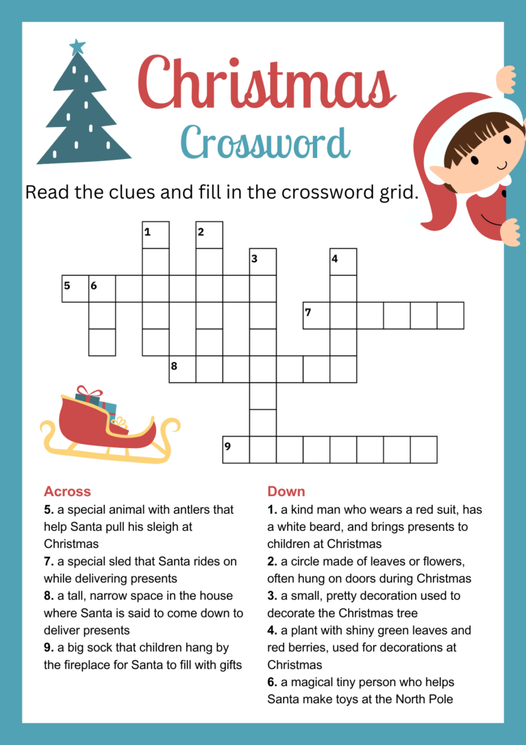 Christmas crosswords : 3 jeux de mots croisés sur Noël en anglais