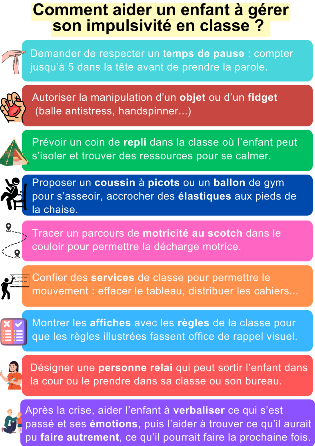 Comment aider un enfant à gérer son impulsivité en classe
