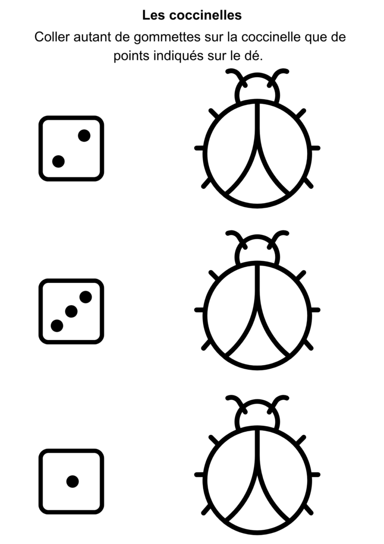 3 fiches pour la numération en maternelle (dénombrement en PS/ MS)