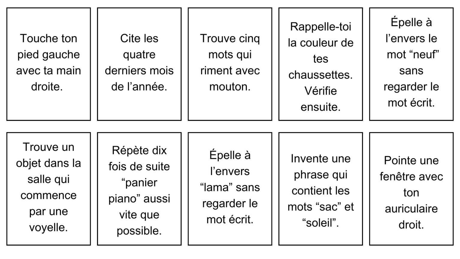 20 gages faciles pour les enfants - Apprendre, réviser, mémoriser