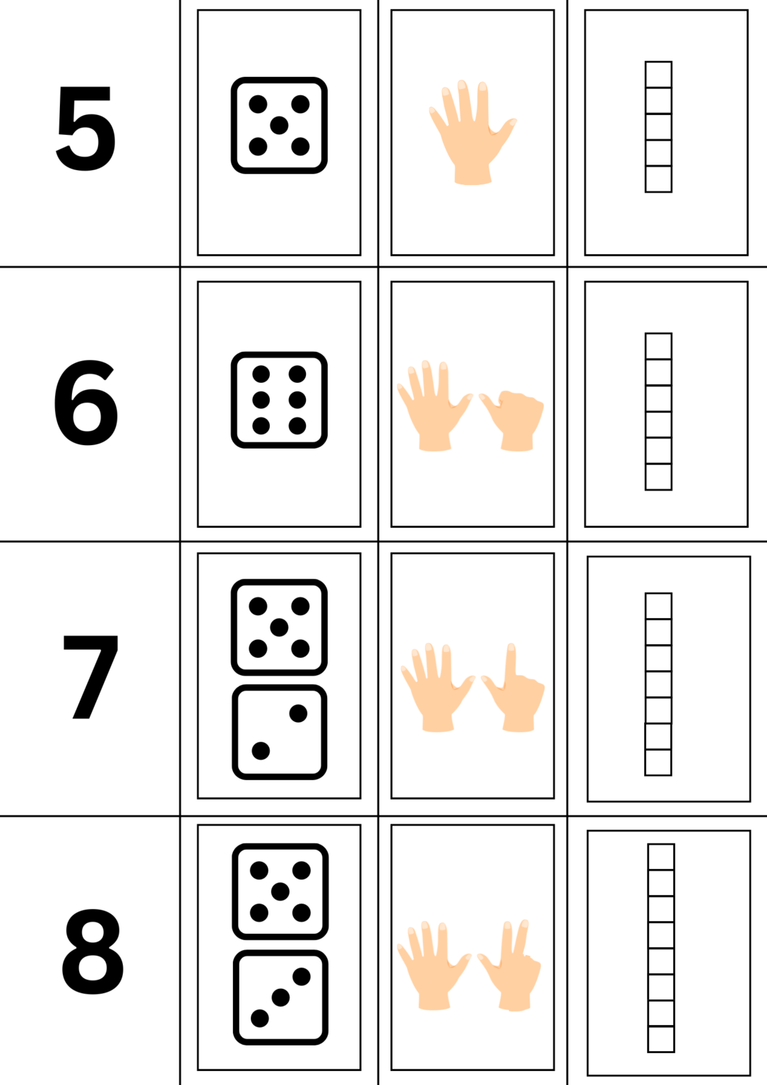 Jeu de numération pour la maternelle (MS/ GS) de 1 à 10