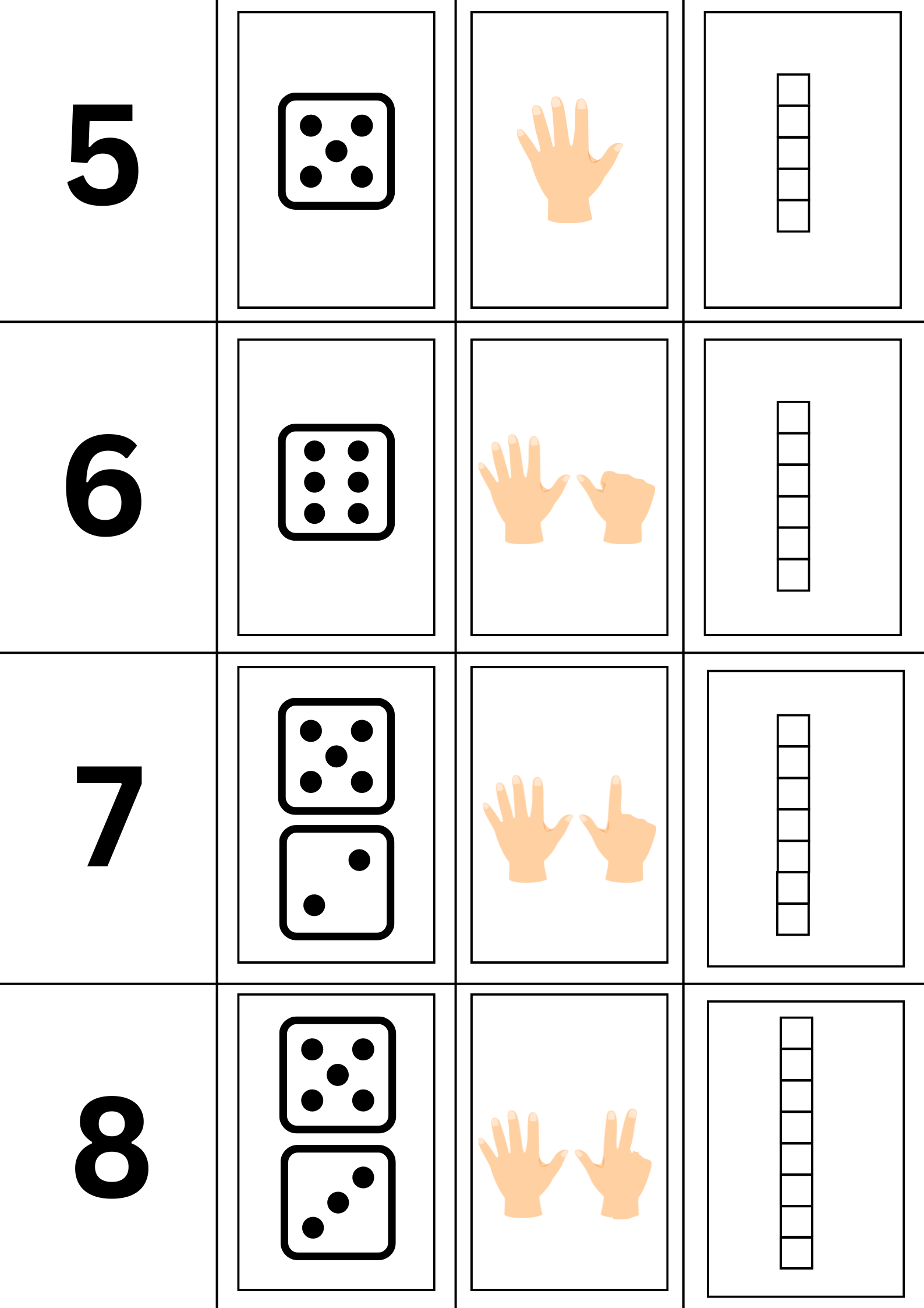 Jeu de numération pour la maternelle (MS/ GS) de 1 à 10