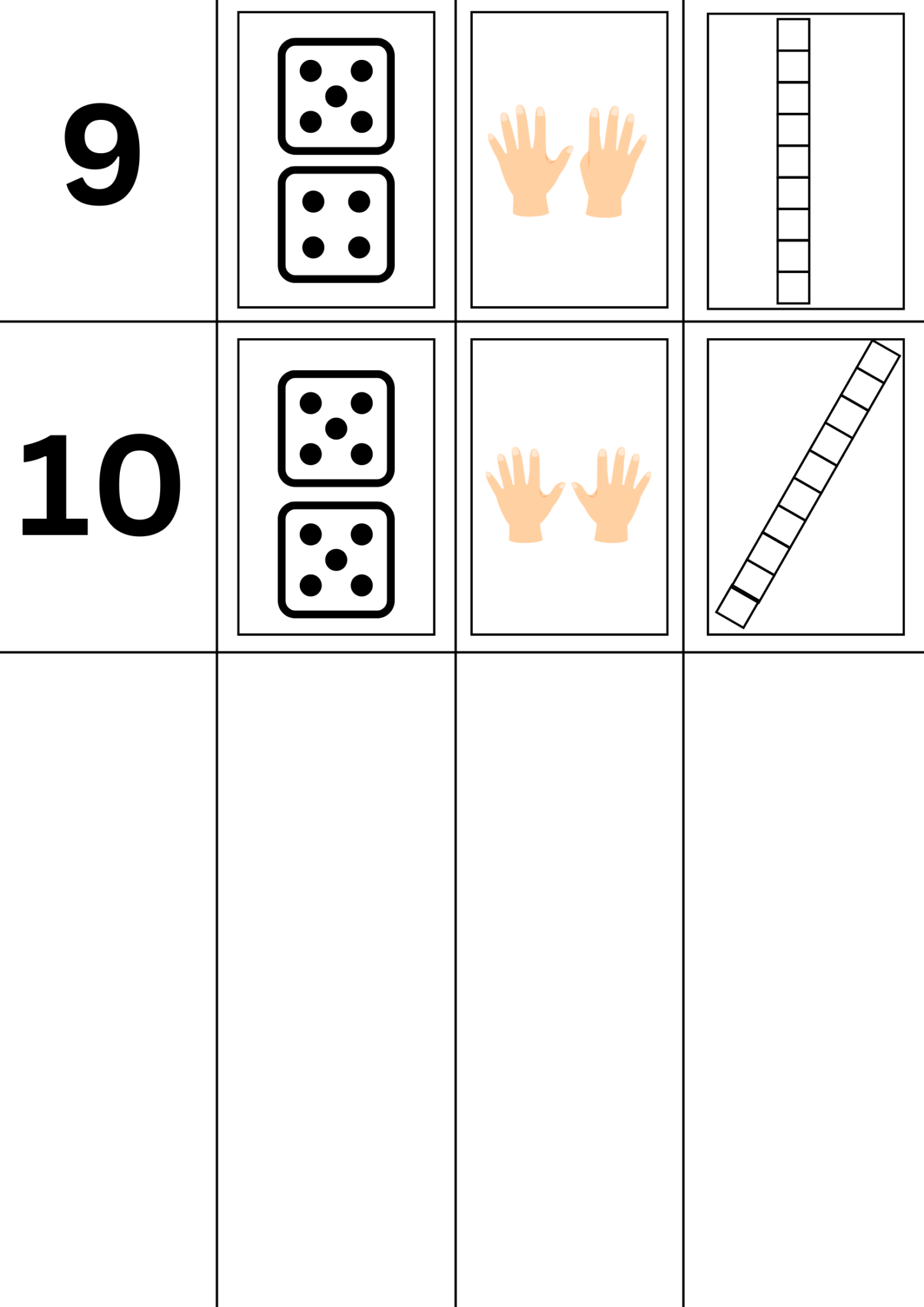 Jeu de numération pour la maternelle (MS/ GS) de 1 à 10