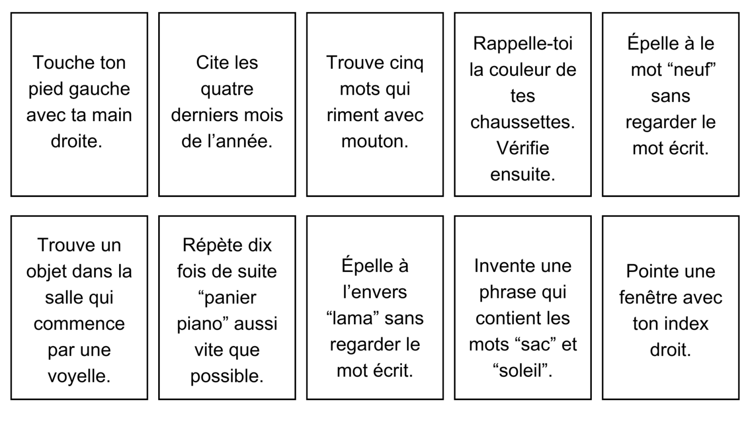 20 gages faciles pour les enfants - Apprendre, réviser, mémoriser