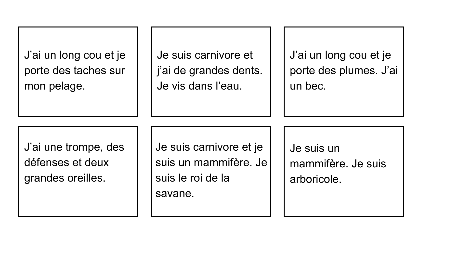 lecture quel animal suis je - Apprendre, réviser, mémoriser