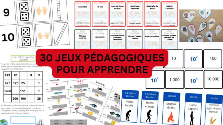 30 jeux pédagogiques pour apprendre - Apprendre, réviser, mémoriser