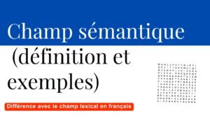 Champ sémantique (définition et exemples en français)
