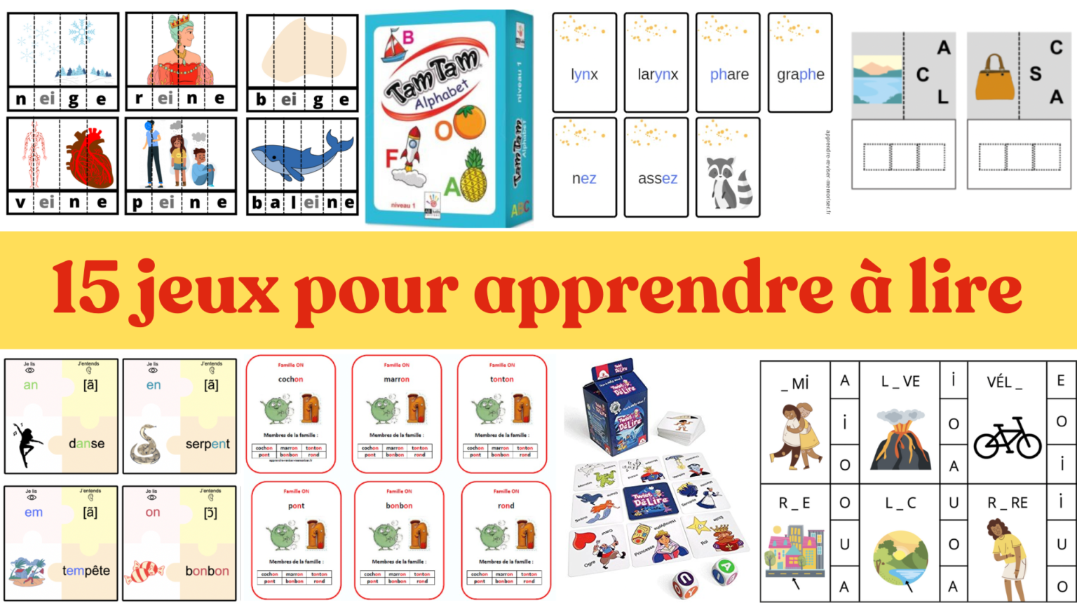 15 jeux pour apprendre à lire (lecteurs débutants et intermédiaires)