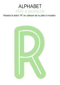 Modèles de pâte à modeler : les lettres de l'alphabet