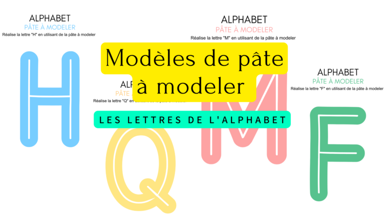 Modèles de pâte à modeler : les lettres de l'alphabet
