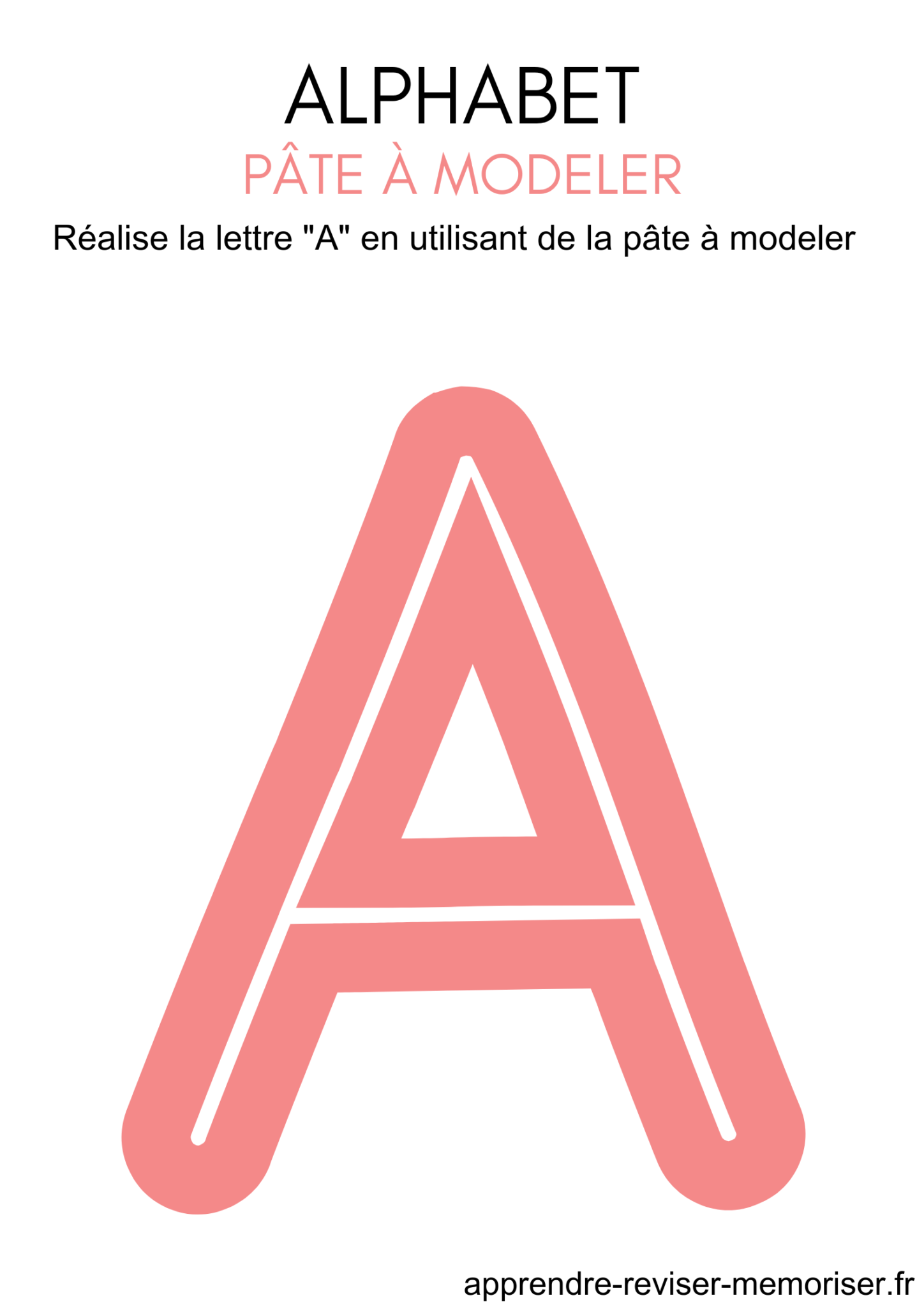 Modèles de pâte à modeler : les lettres de l'alphabet