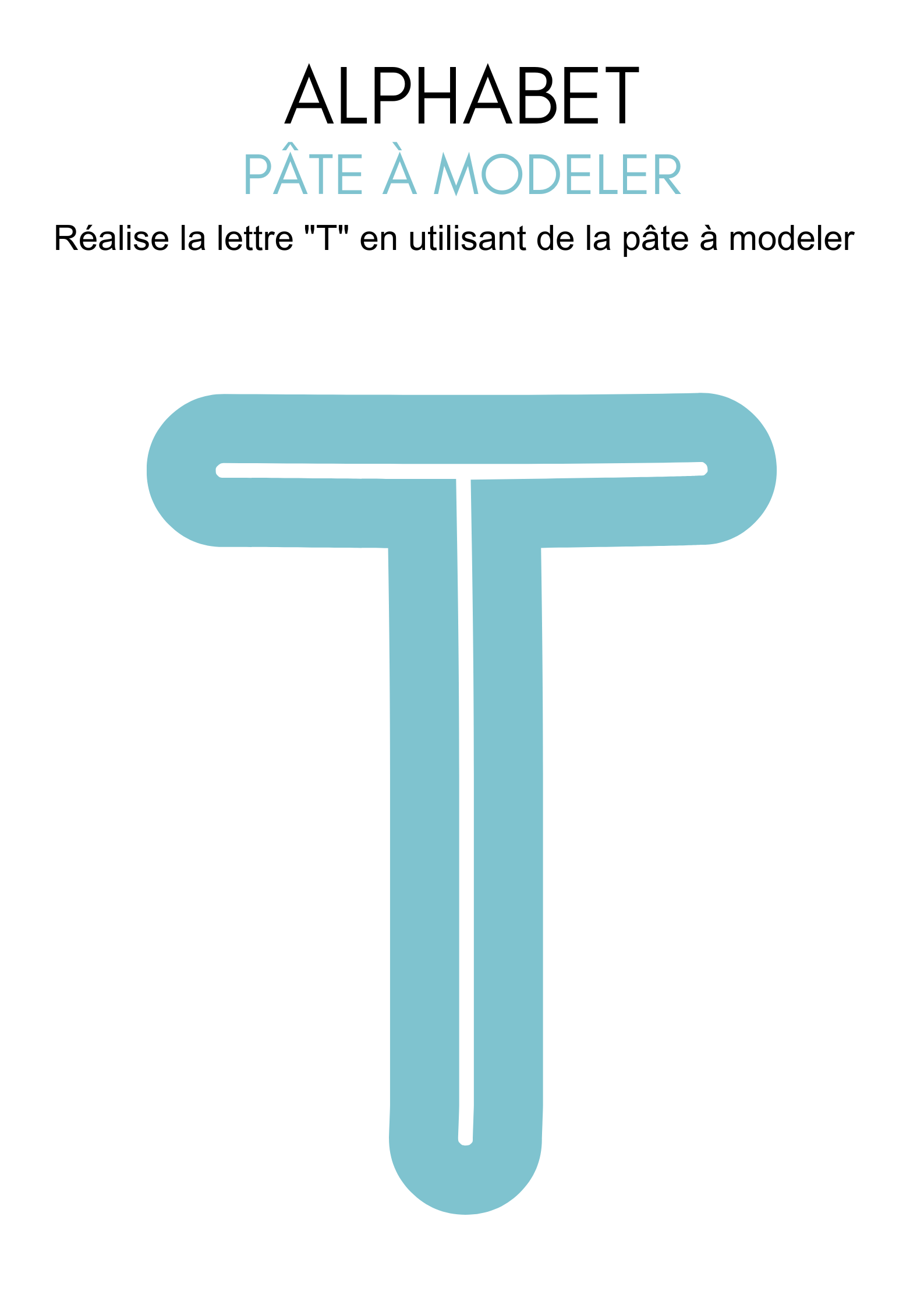 Modèles de pâte à modeler : les lettres de l'alphabet