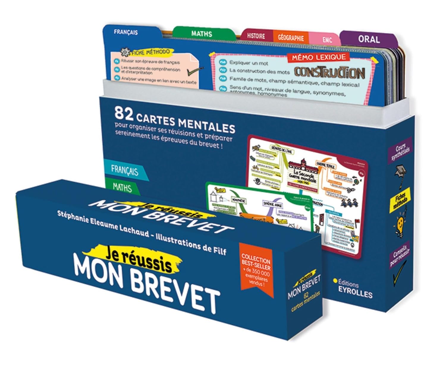 Coffret : 82 cartes mentales pour réviser le brevet des collèges